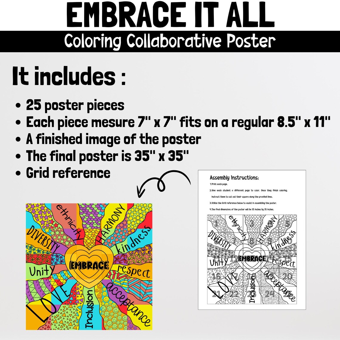 Harmony Day Collaborative Poster, Coloring Pages, Bulletin Board, Art ...