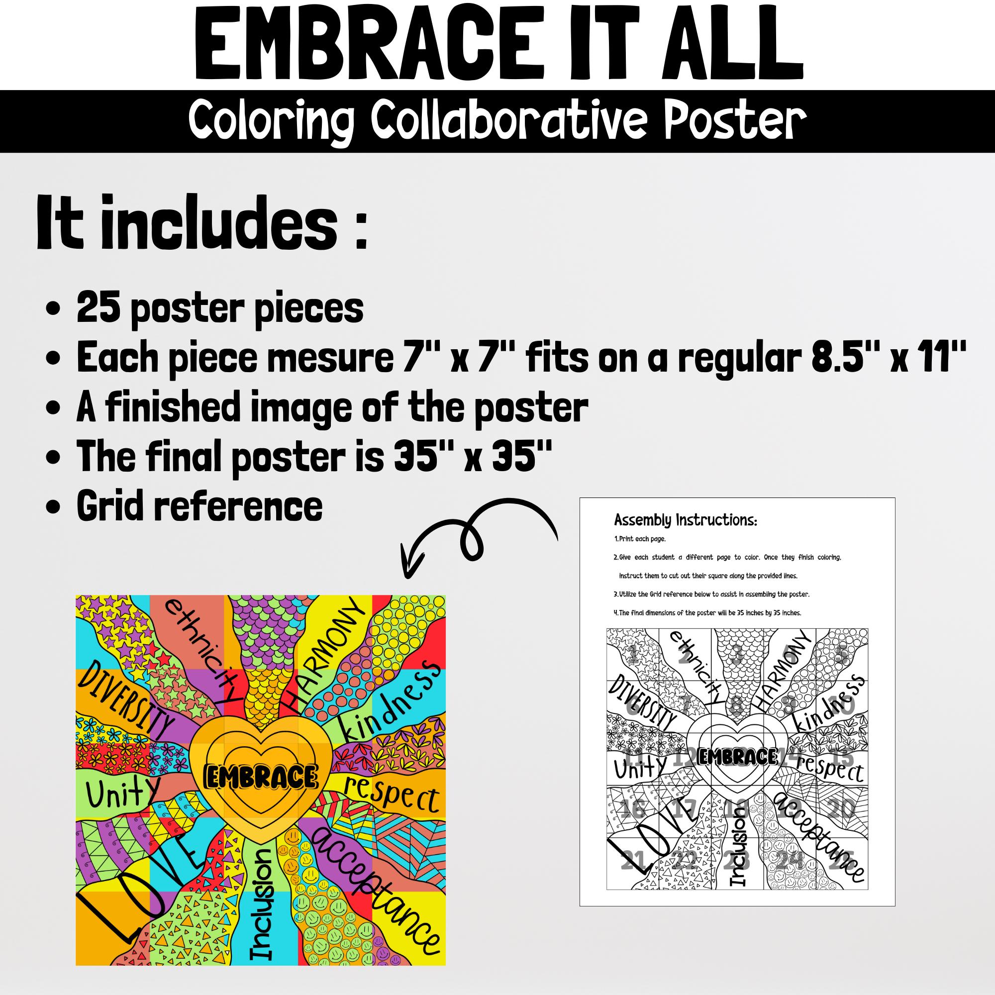 Harmony Day Collaborative Poster, Coloring Pages, Bulletin Board, Art ...