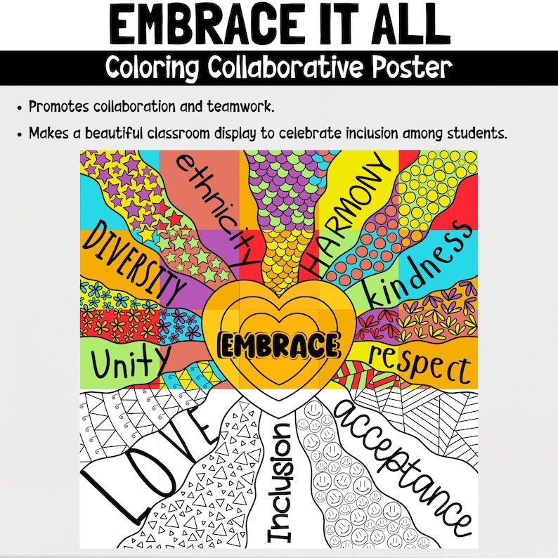 Harmony Day Collaborative Poster, Coloring Pages, Bulletin Board, Art ...