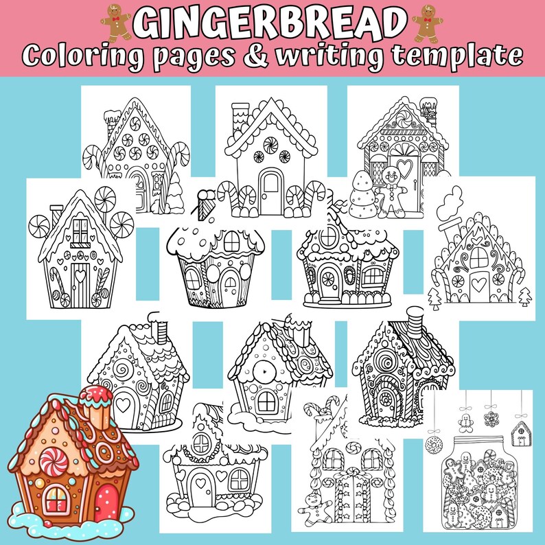 Gingerbread Man,gingerbread Girl, Gingerbread House Coloring Pages ...