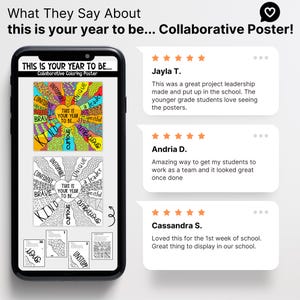 Back to School Collaborative Poster, Coloring Pages, Bulletin Board ...