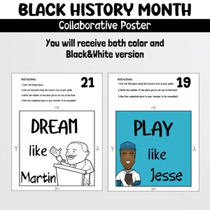 Black History Month Collaborative Poster, Coloring Pages, Notable Black ...