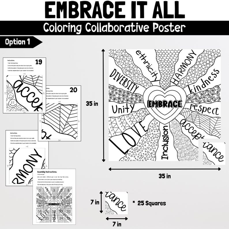Harmony Day Collaborative Poster, Coloring Pages, Bulletin Board, Art ...