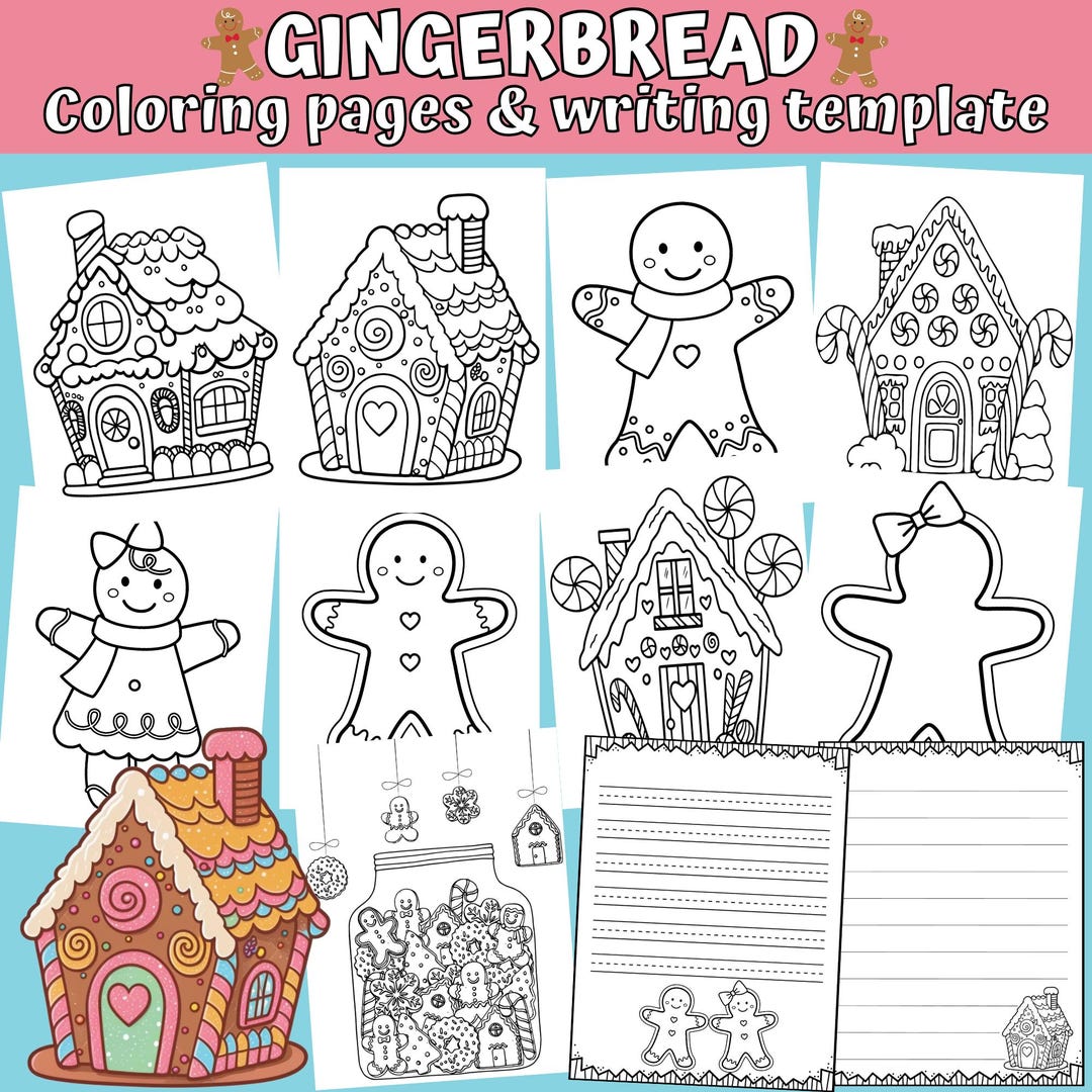 Gingerbread Man,gingerbread Girl, Gingerbread House Coloring Pages ...