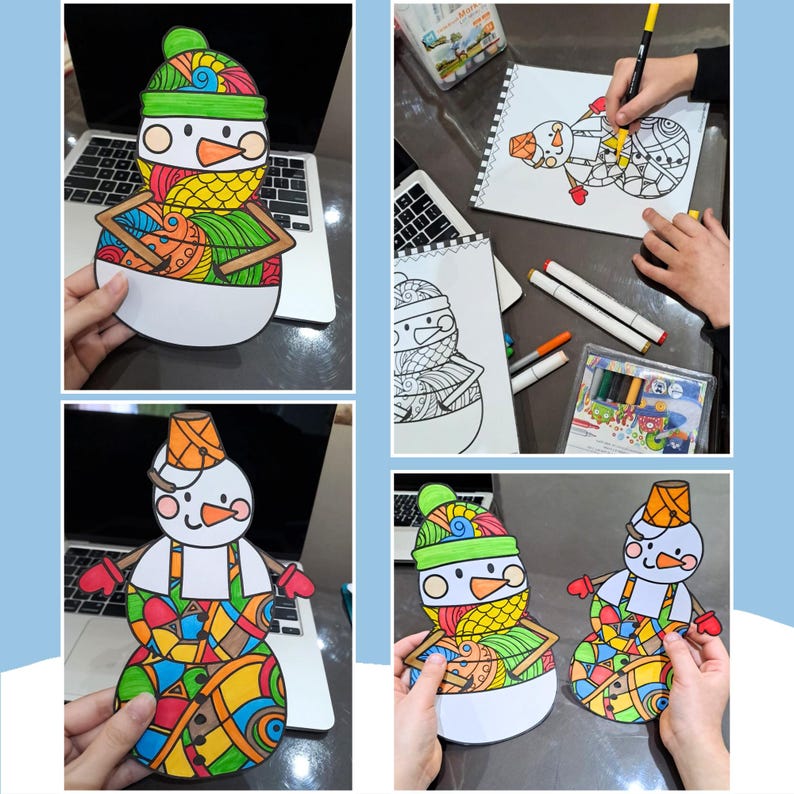 Snowman Coloring Pages, Winter Coloring Sheets, Winter Crafts, Art ...