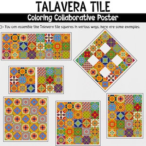 Cinco De Mayo Talavera Tile Collaborative Coloring Poster, Art Project ...
