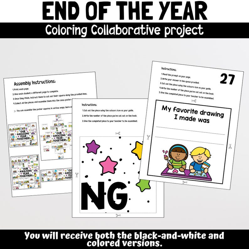 End of the Year Reflection, Memory Writing Prompts, Collaborative Art ...