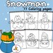 Snowman Coloring Pages, Winter Coloring Sheets, Winter Crafts, Art ...