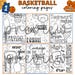 Basketball Tournament Coloring Pages, Basketball-themed Coloring Sheets ...