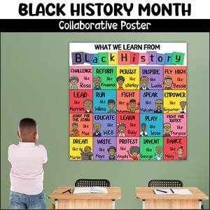 Black History Month Collaborative Poster, Coloring Pages, Notable Black ...