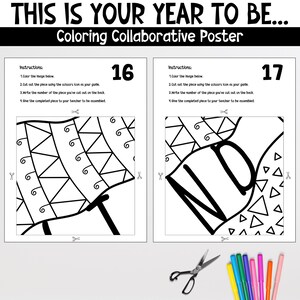 Back to School Collaborative Poster, Coloring Pages, Bulletin Board ...