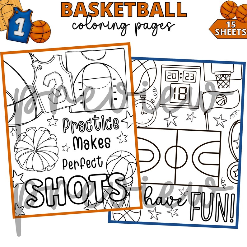 Basketball Tournament Coloring Pages, Basketball-themed Coloring Sheets ...