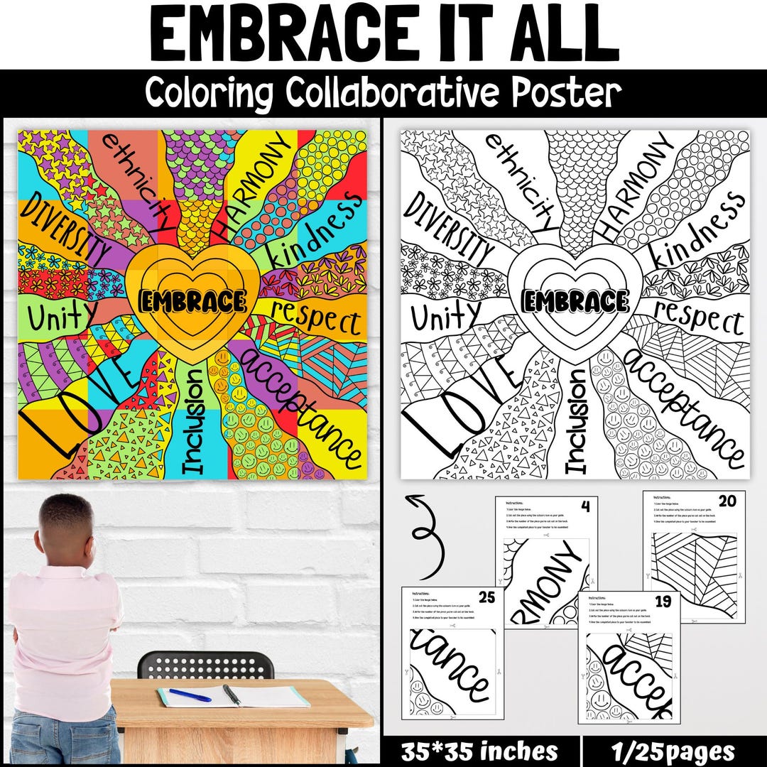 Harmony Day Collaborative Poster, Coloring Pages, Bulletin Board, Art ...