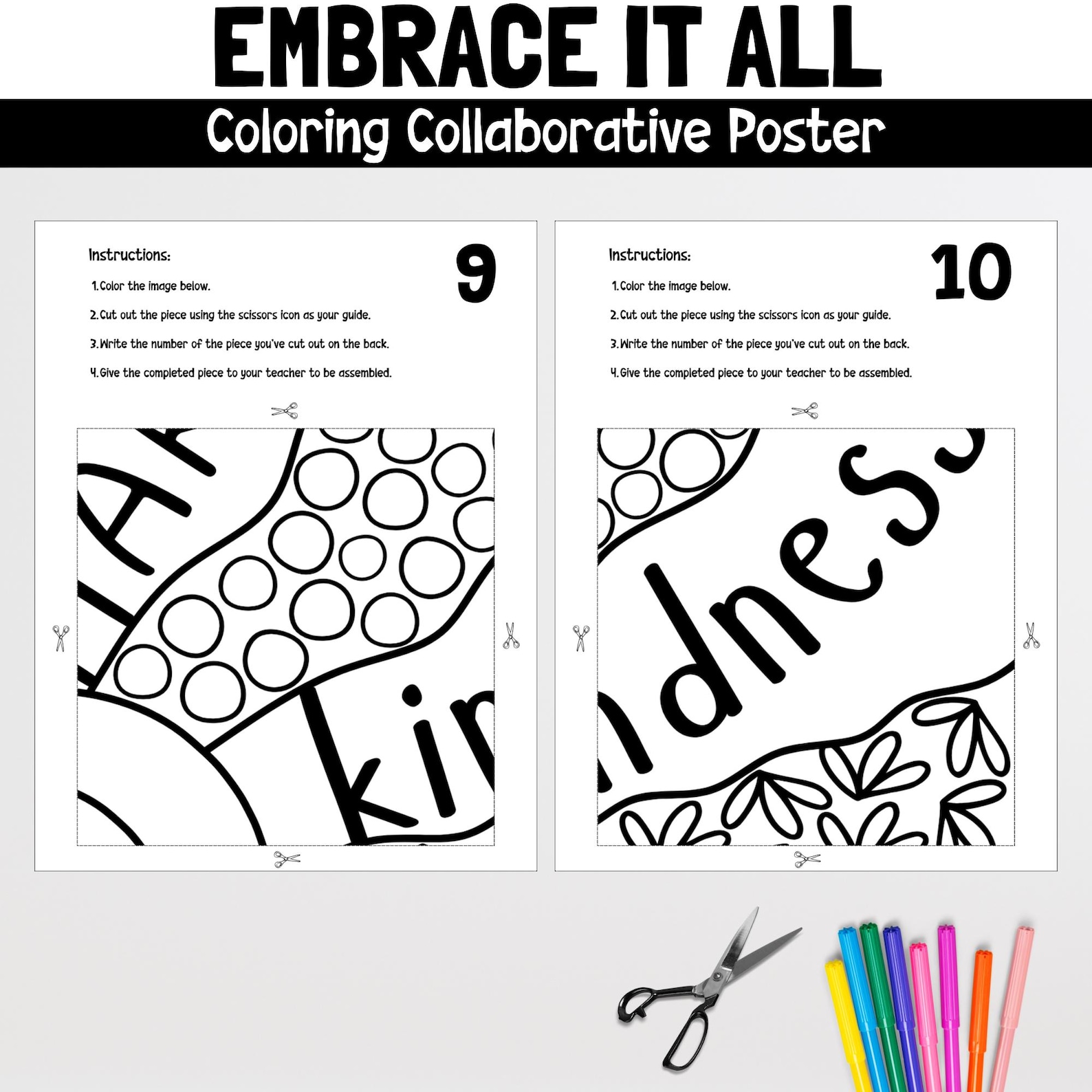 Harmony Day Collaborative Poster, Coloring Pages, Bulletin Board, Art ...