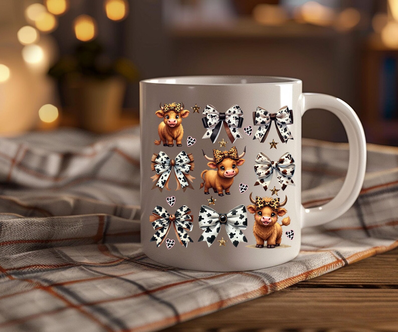 Coquette Cows and Bows, PNG, Cow Print Bows, Coquette Highland Cows ...