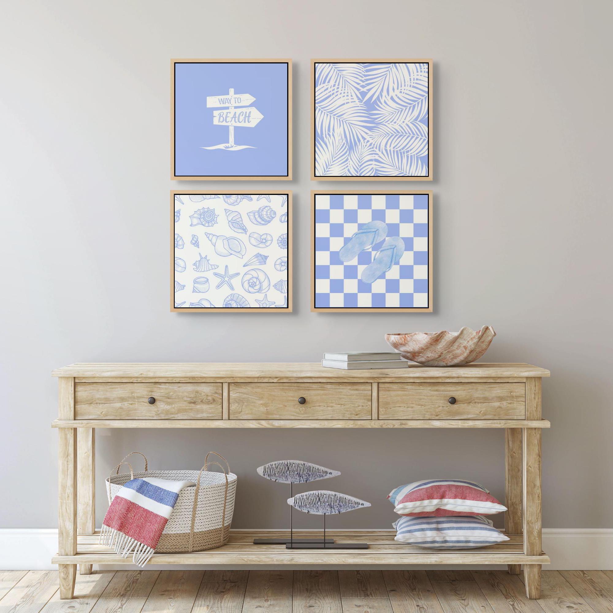 Coastal Print Set of 8 / Blue Beachy Wall Art, Beachy Print Set, Beachy ...