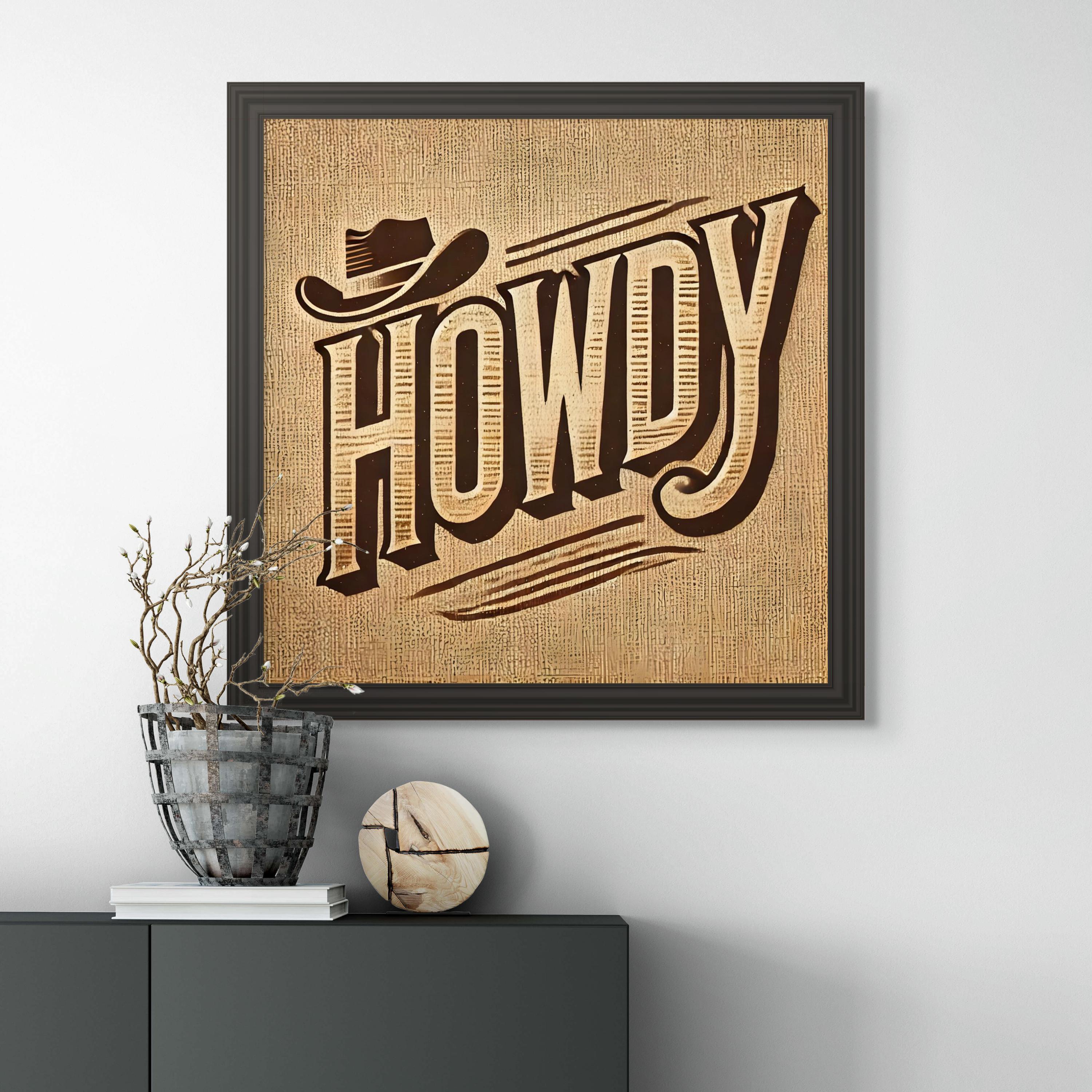 Howdy Print, Howdy Sign, Western Decor, Howdy Wall Art, Southwestern ...