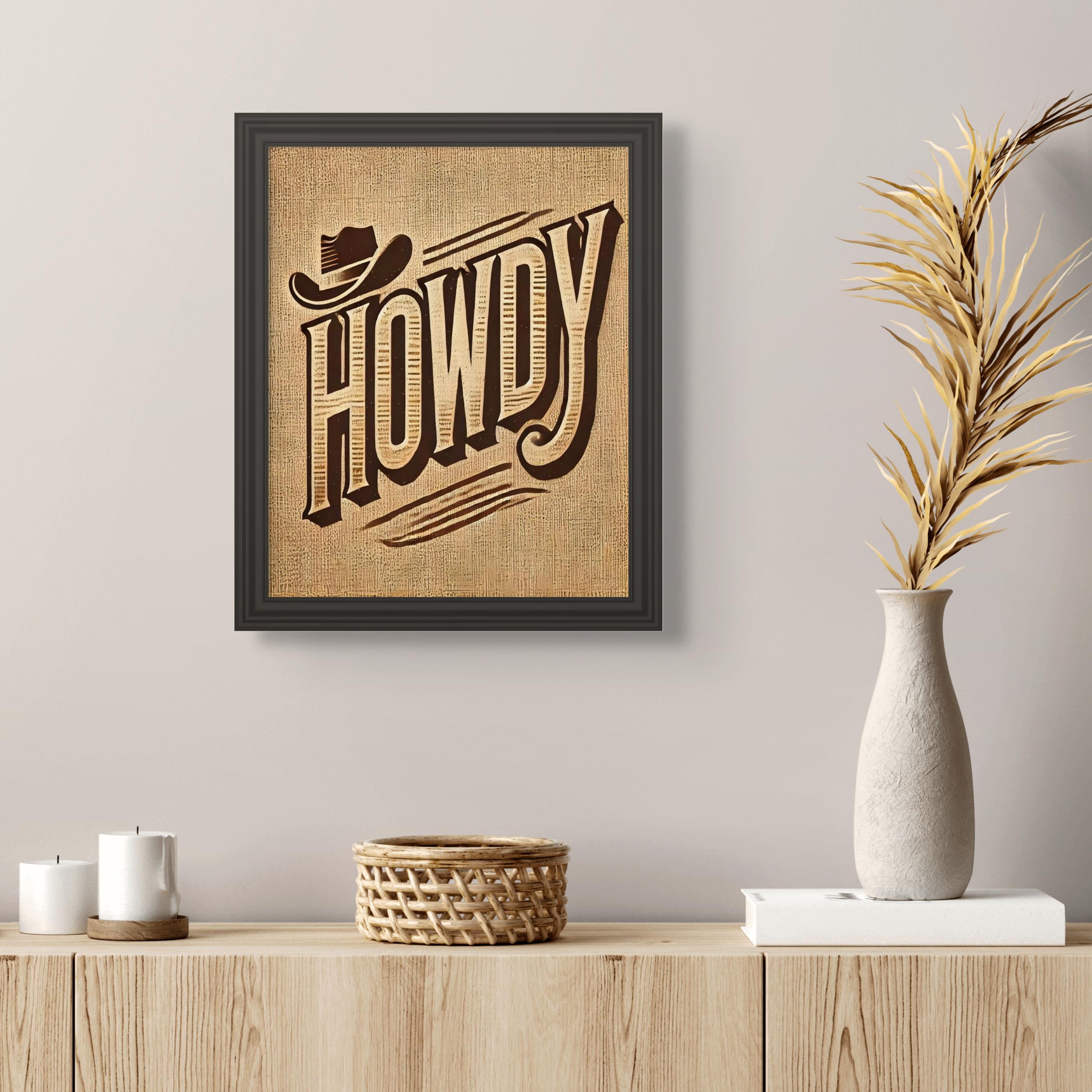 Howdy Print, Howdy Sign, Western Decor, Howdy Wall Art, Southwestern ...