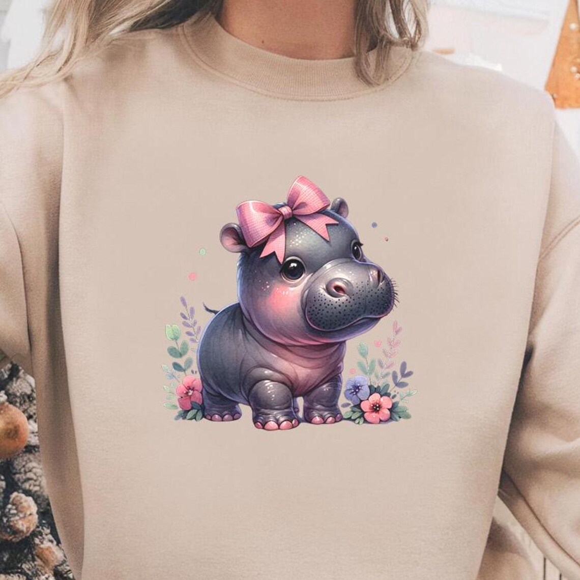 Bouncy Pygmy Hippo Png, Baby Hippo PNG, Pygmy Hippo Doodle, Mischief ...
