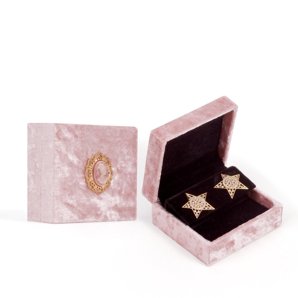 Pink Velvet Victorian Jewelry Box - Etsy