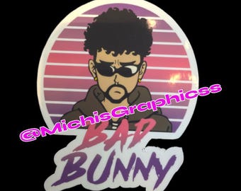 Bad Bunny Heart Inspired Sticker - Etsy