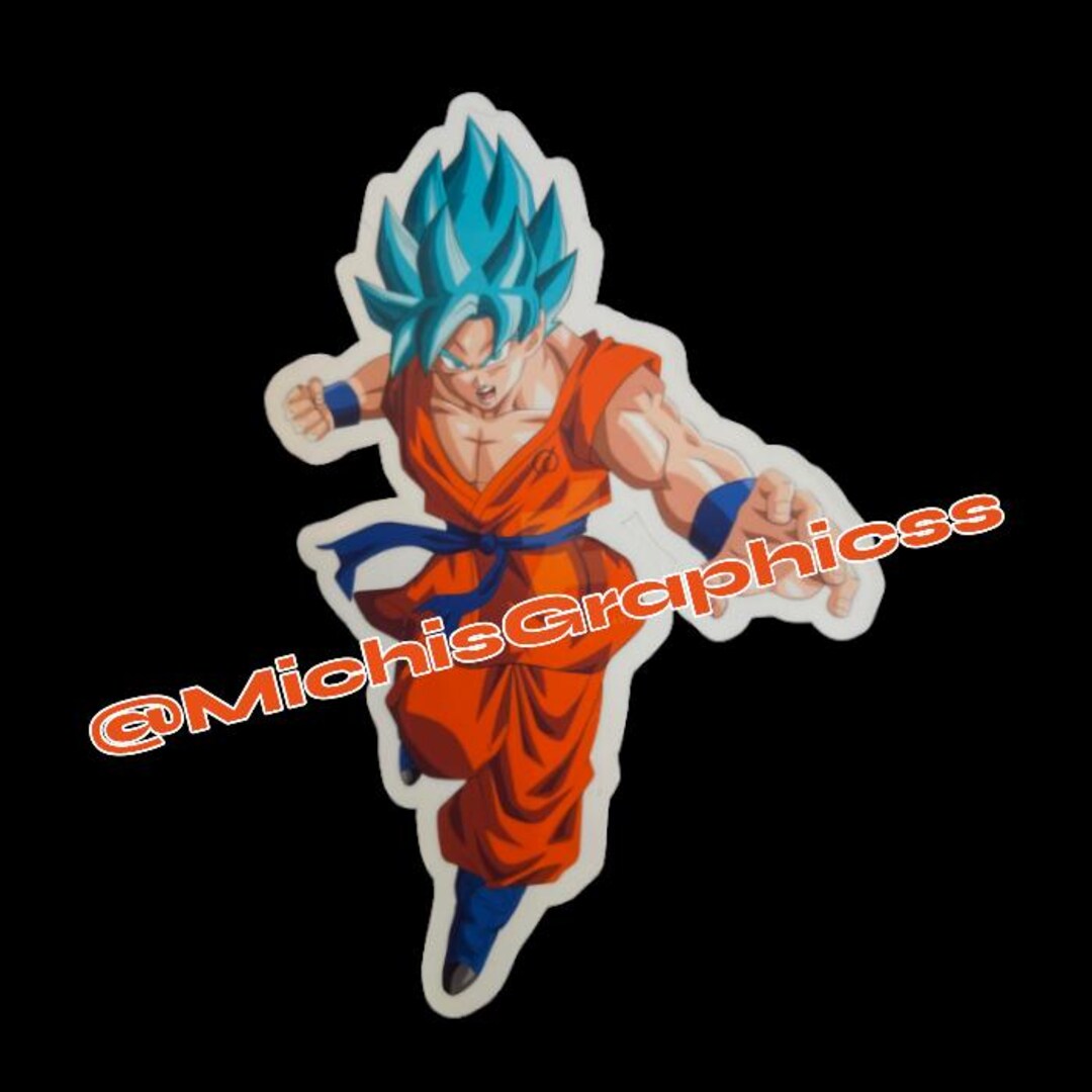 Goku Vinyl Sticker - Etsy