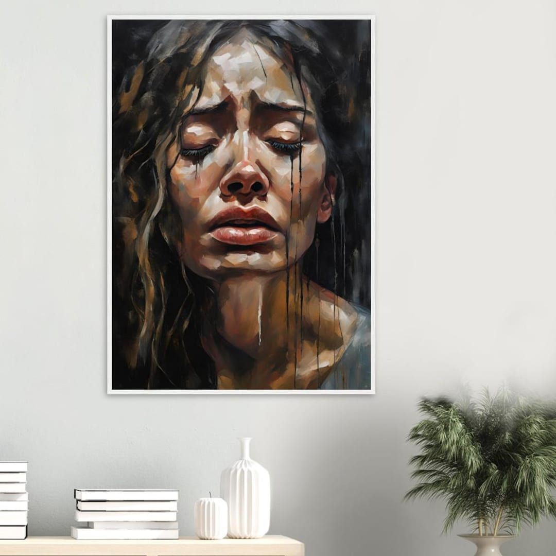 Crying Woman, Women's Art, Tears, Woman, Crying Woman Oil Painting ...