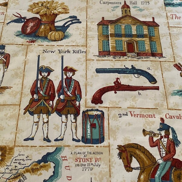 Revolutionary War Fabric - Etsy