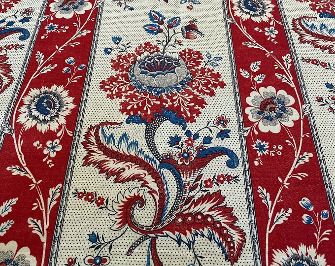 Vintage 1980s P. Kaufmann Indienne Upholstery Fabric, P. Kaufmann ...