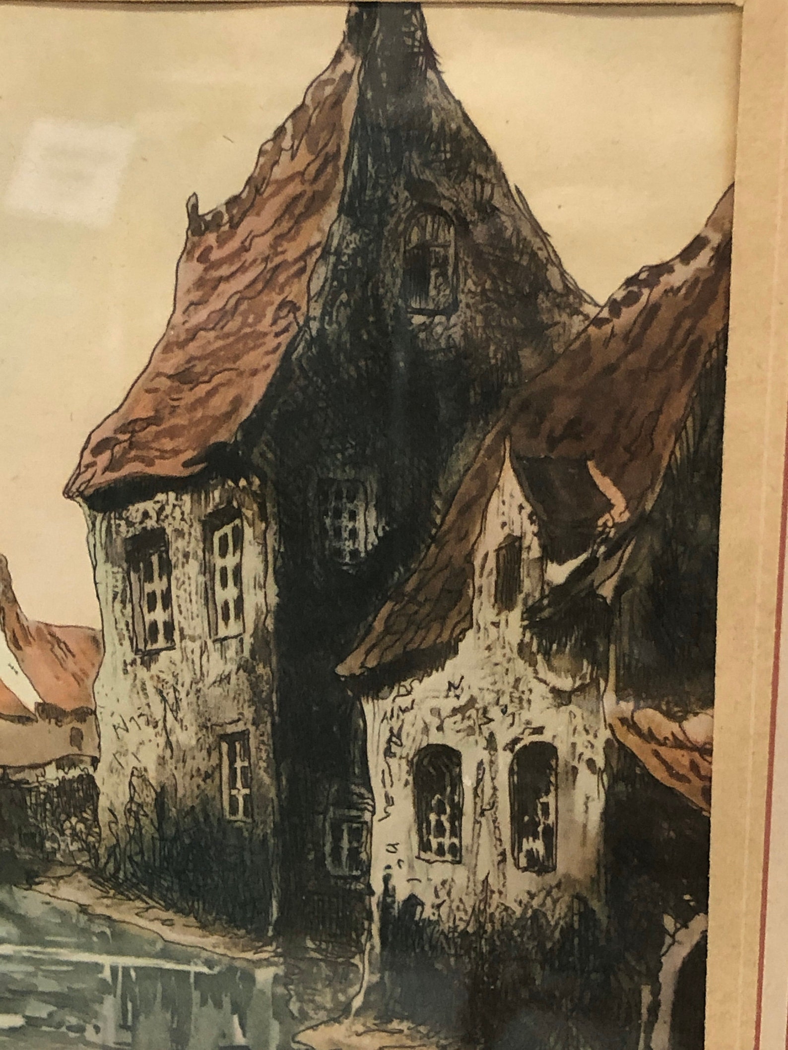 Vintage 1940 Framed C Moss Lithograph Framed C Moss | Etsy