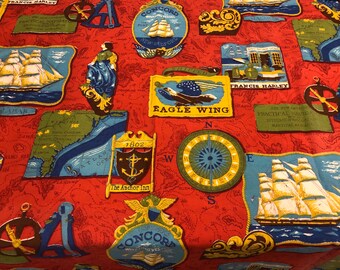 Nautical Fabric Vintage - Etsy