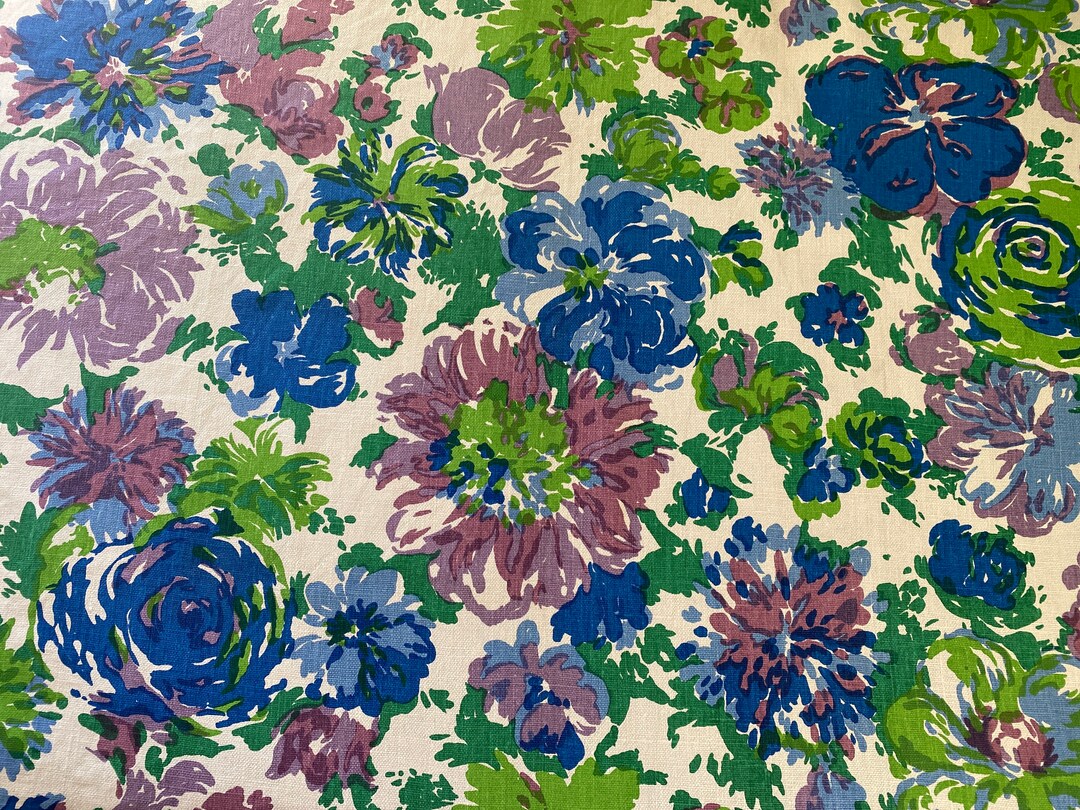 Vintage 1961 Greeff "jamaica" Fabric Sample From the Sun Sea Sky ...