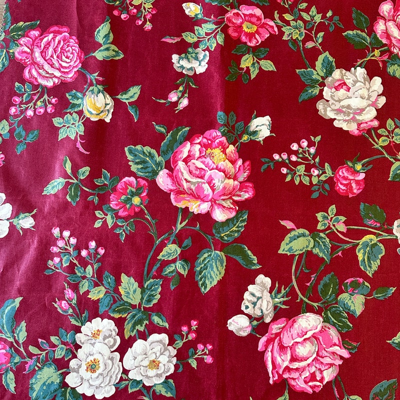 Floral Chintz Fabric - Etsy