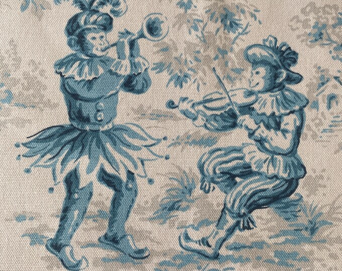 Vintage 1980s P Kaufmann Singerie Toile, P Kaufmann Monkey Toile, P ...