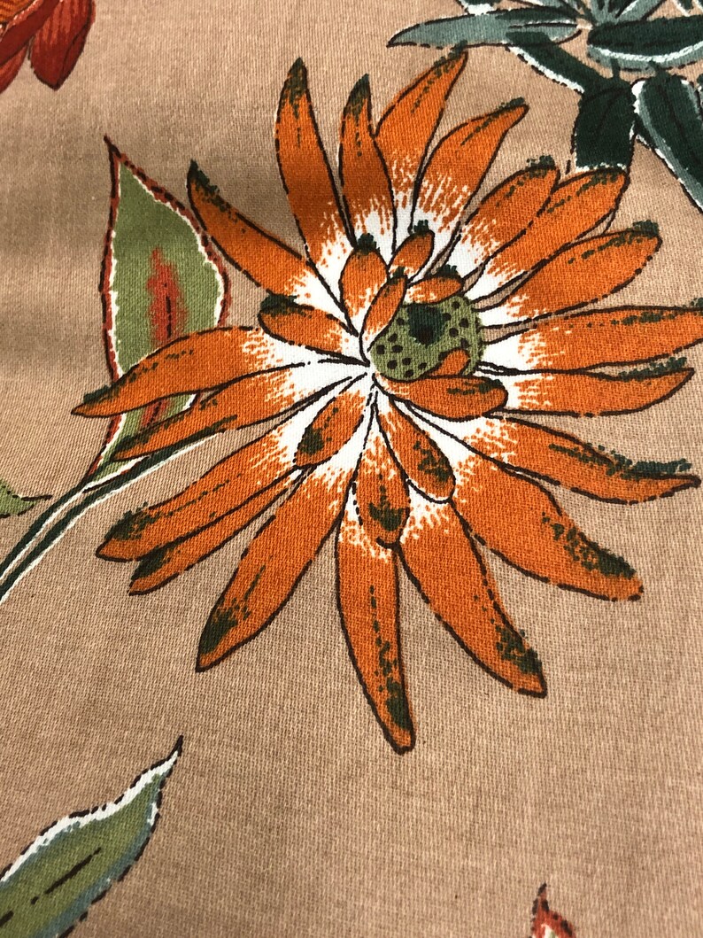 Vintage 1978 Luther Travis Floral Fabric | Etsy