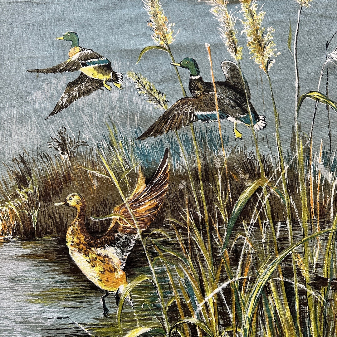 Vintage 1950s Schumacher mallard Fabric Sample by - Etsy