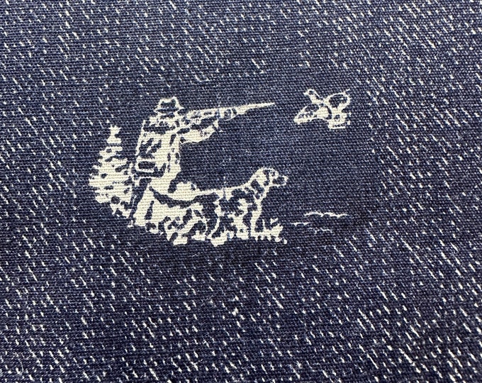 Vintage 1960s Duck Hunting Fabric, Vintage Hunting Dogs Fabric, Vintage ...