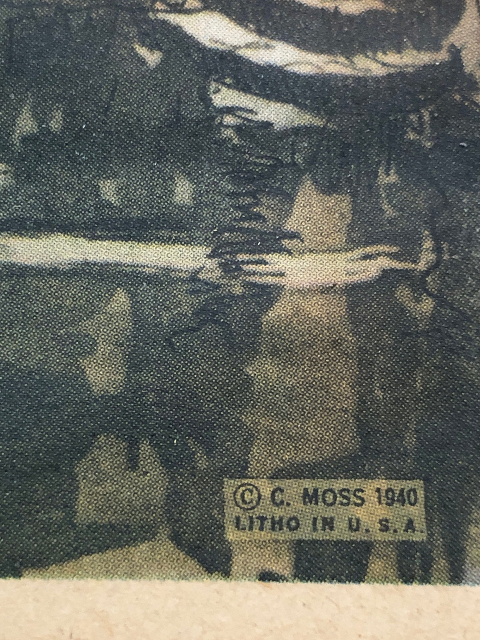 Vintage 1940 Framed C Moss Lithograph Framed C Moss | Etsy