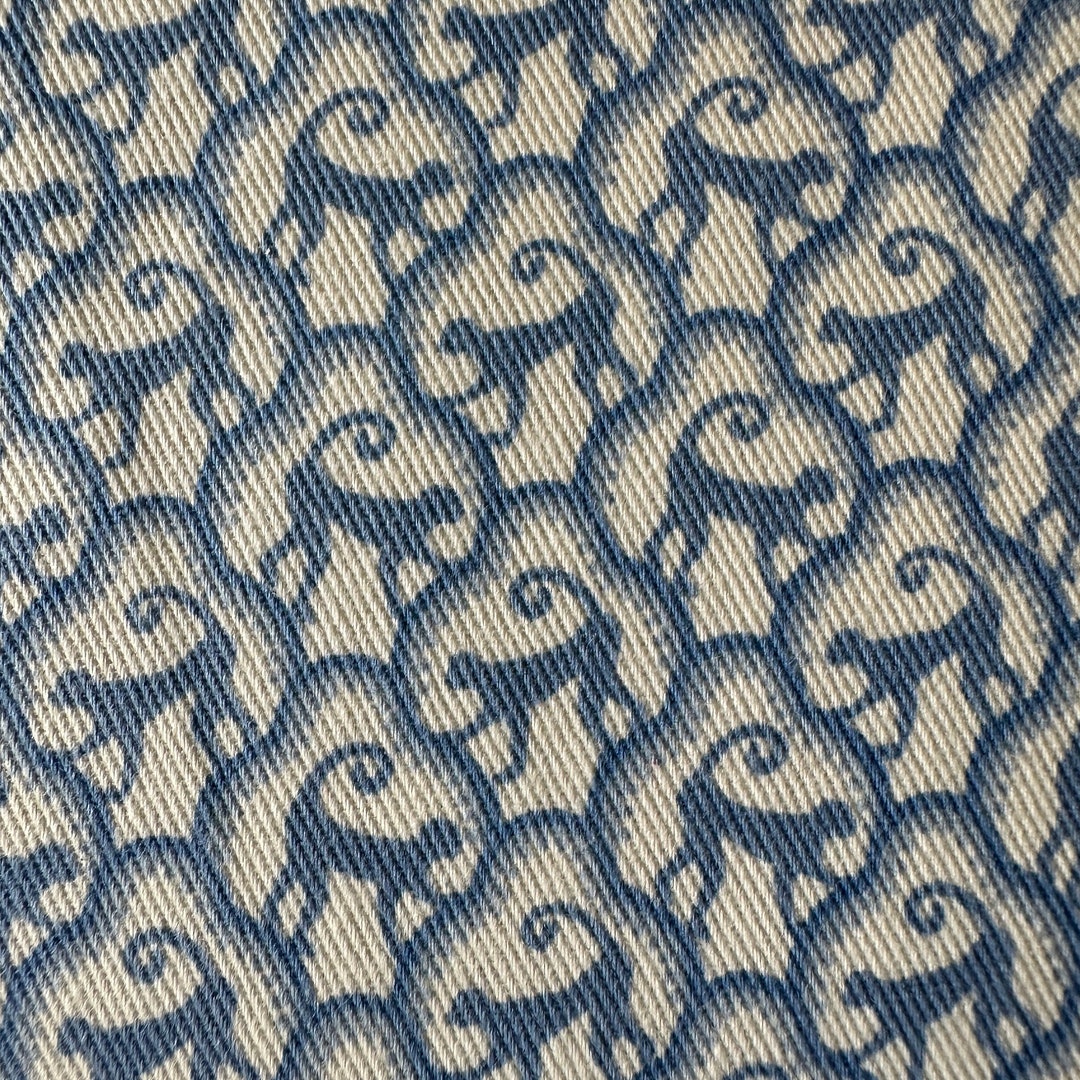 2000s Pat Freund P Kaufmann Blue Monkey Fabric Vintage Monkey - Etsy