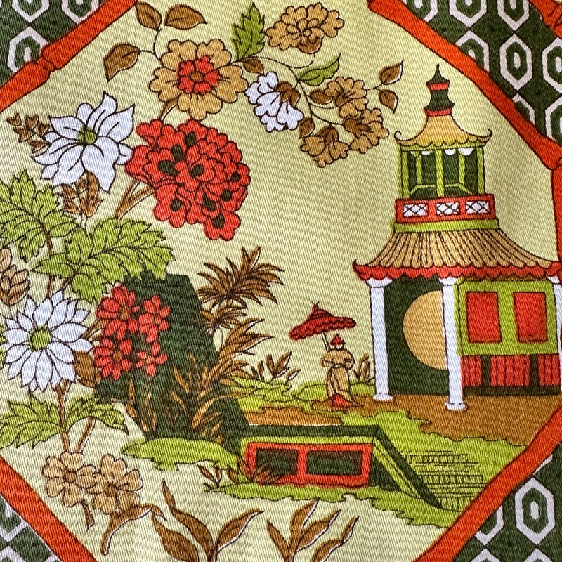 Yellow Chinoiserie Fabric - Etsy