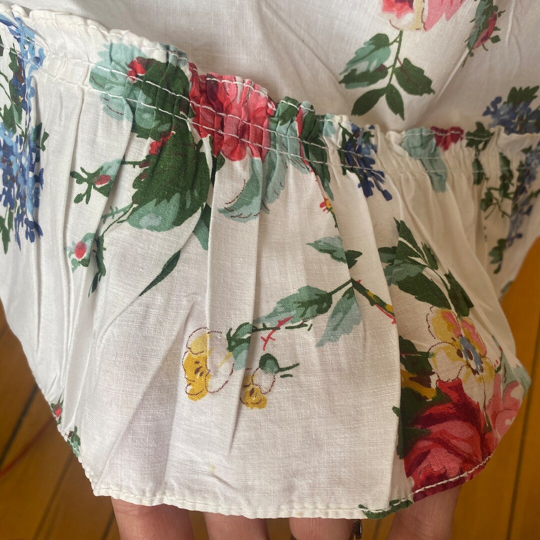 Vintage 1950s Bloomcraft Chintz Twin Sized Bedspreads, 1950s Grandmillennial Floral Bedspread ...