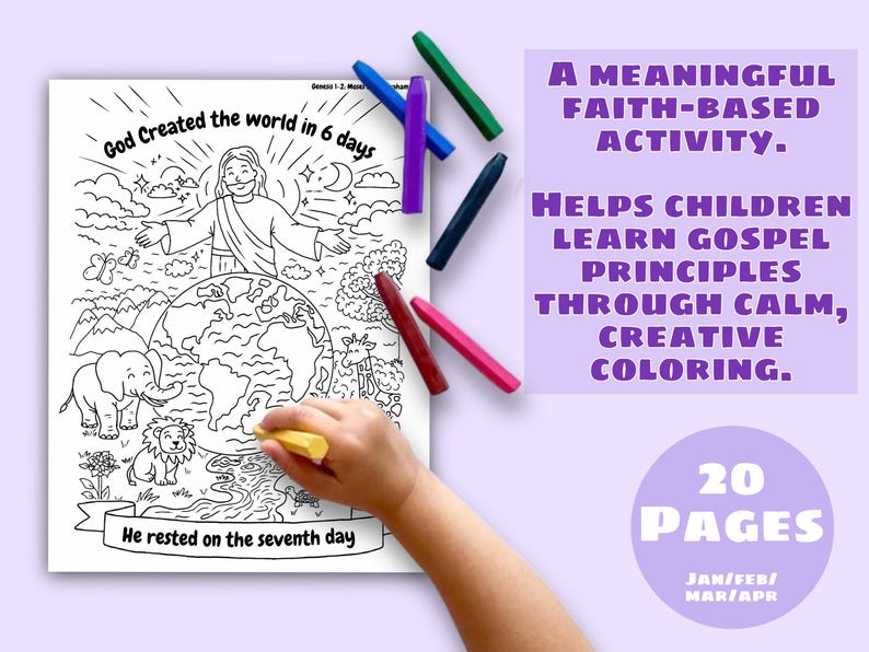 Come Follow Me Weekly Coloring Pages Jan-apr – Coloring Pages for LDS ...