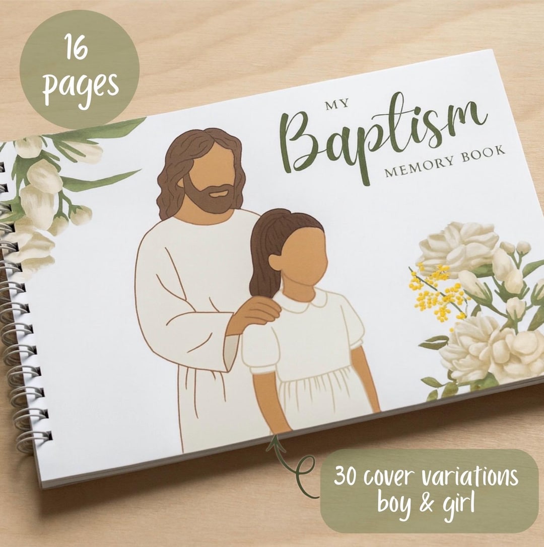 LDS Baptism Memory Book | Printable Baptism Journal | Baptism Book Lds ...