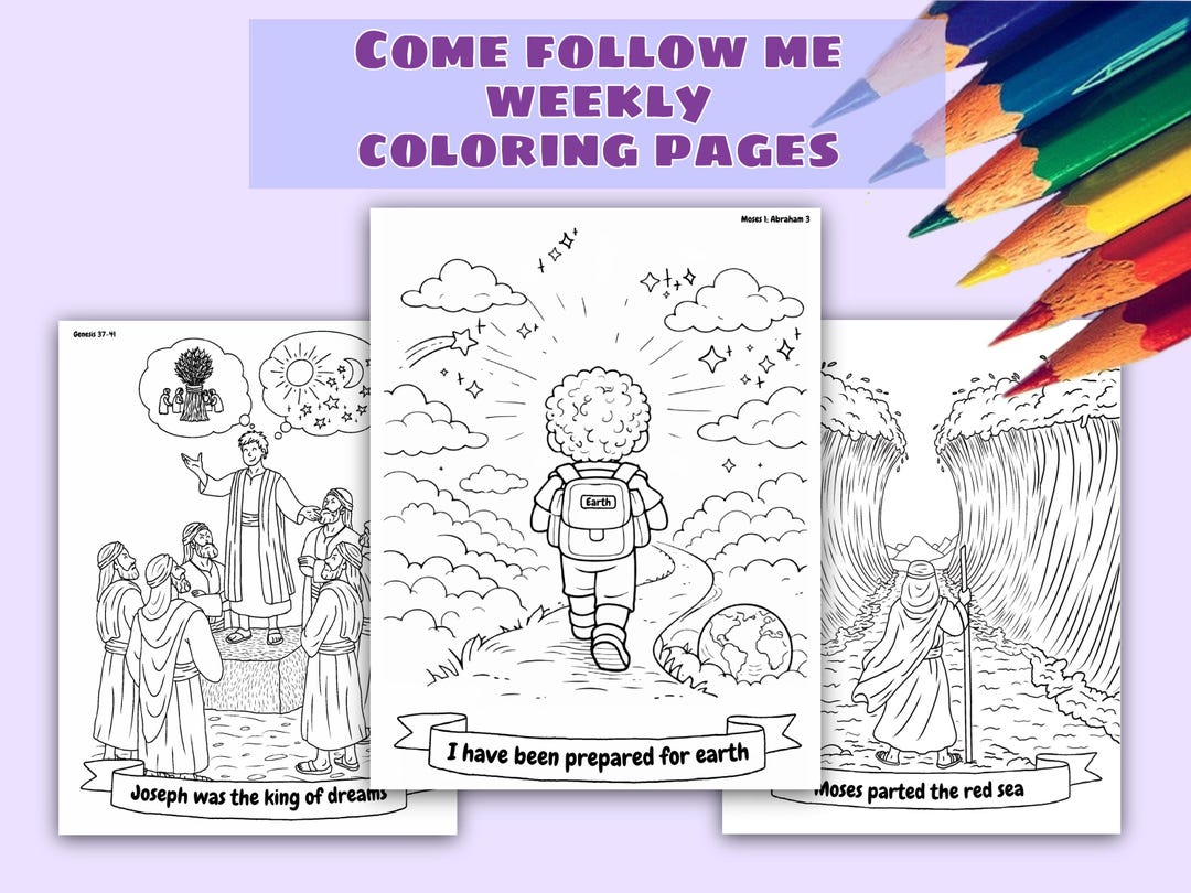 Come Follow Me Weekly Coloring Pages Jan-apr – Coloring Pages for LDS ...