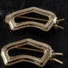 Vintage Hair Barrettes Art Deco Style Pair Gold Tone Metal Hair ...