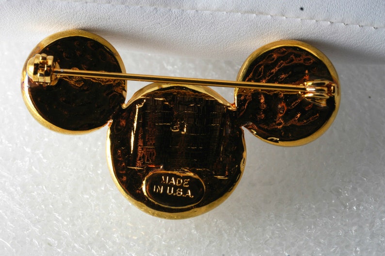 Vintage Made in USA Mouse Head White Faux Pearl Gold Metal Pin - Etsy