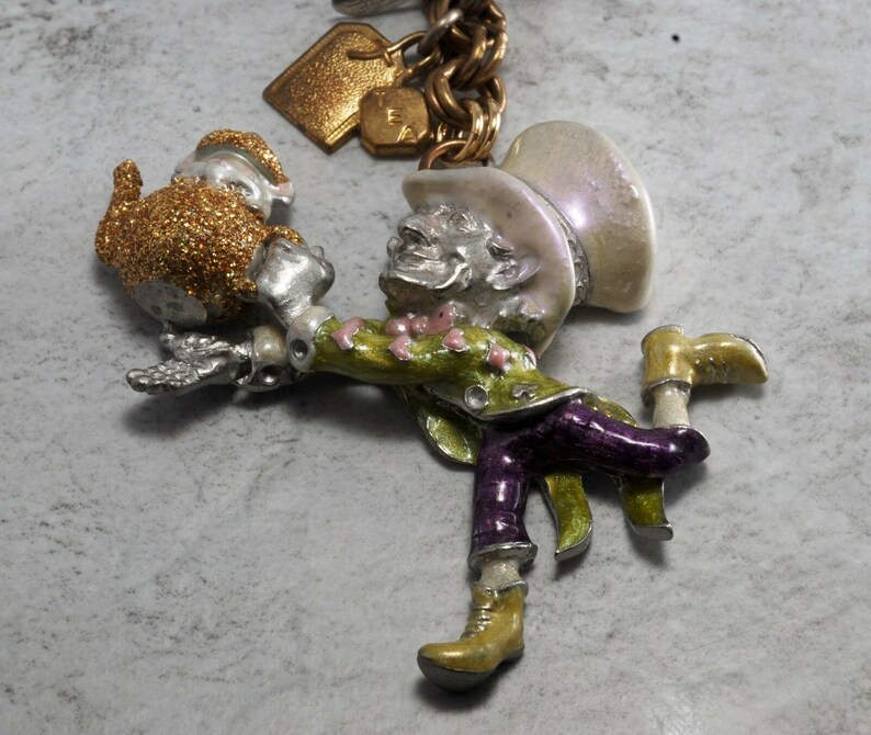 Vintage Kirks Folly Key Chain Mad Hatter Alice in Wonderland | Etsy