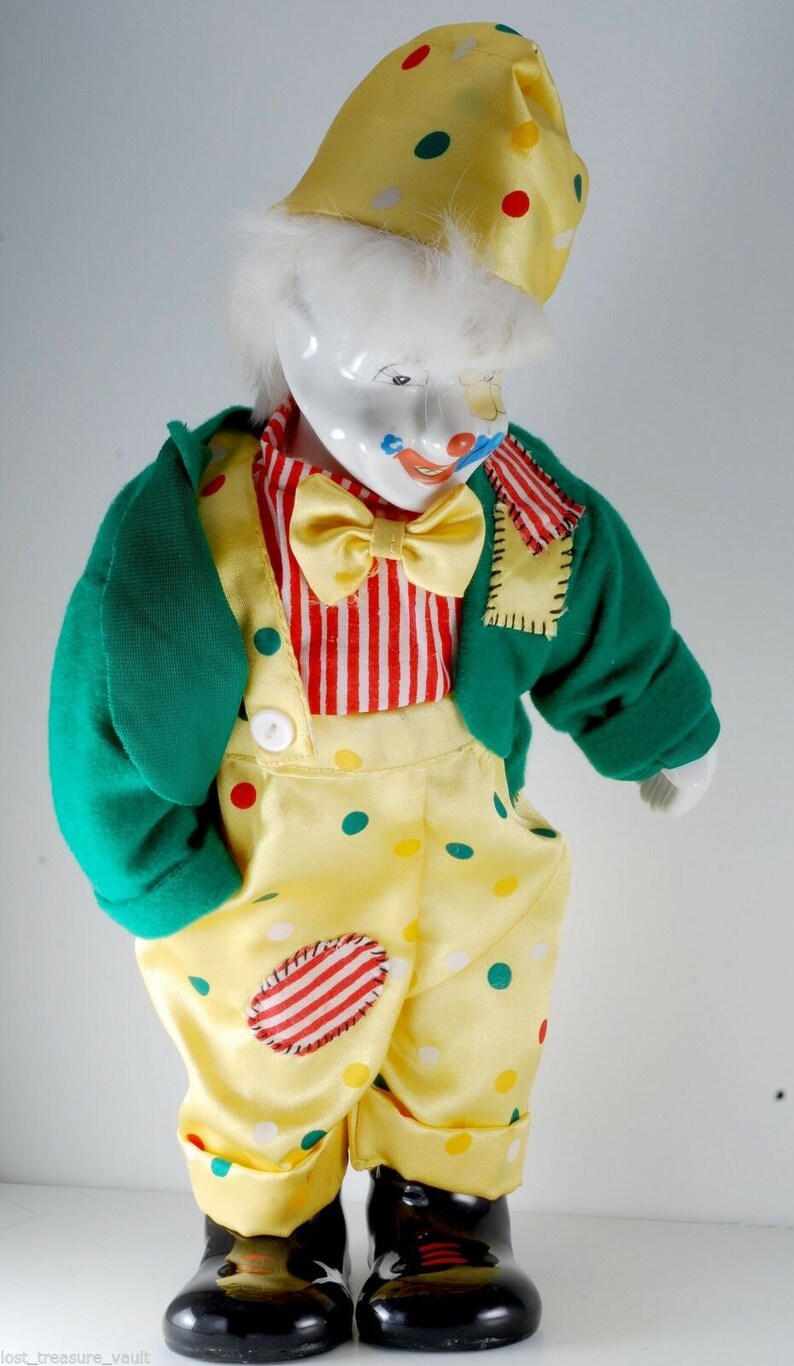 Vintage Circus Clown 12 Doll Porcelain Padded Body Hand | Etsy