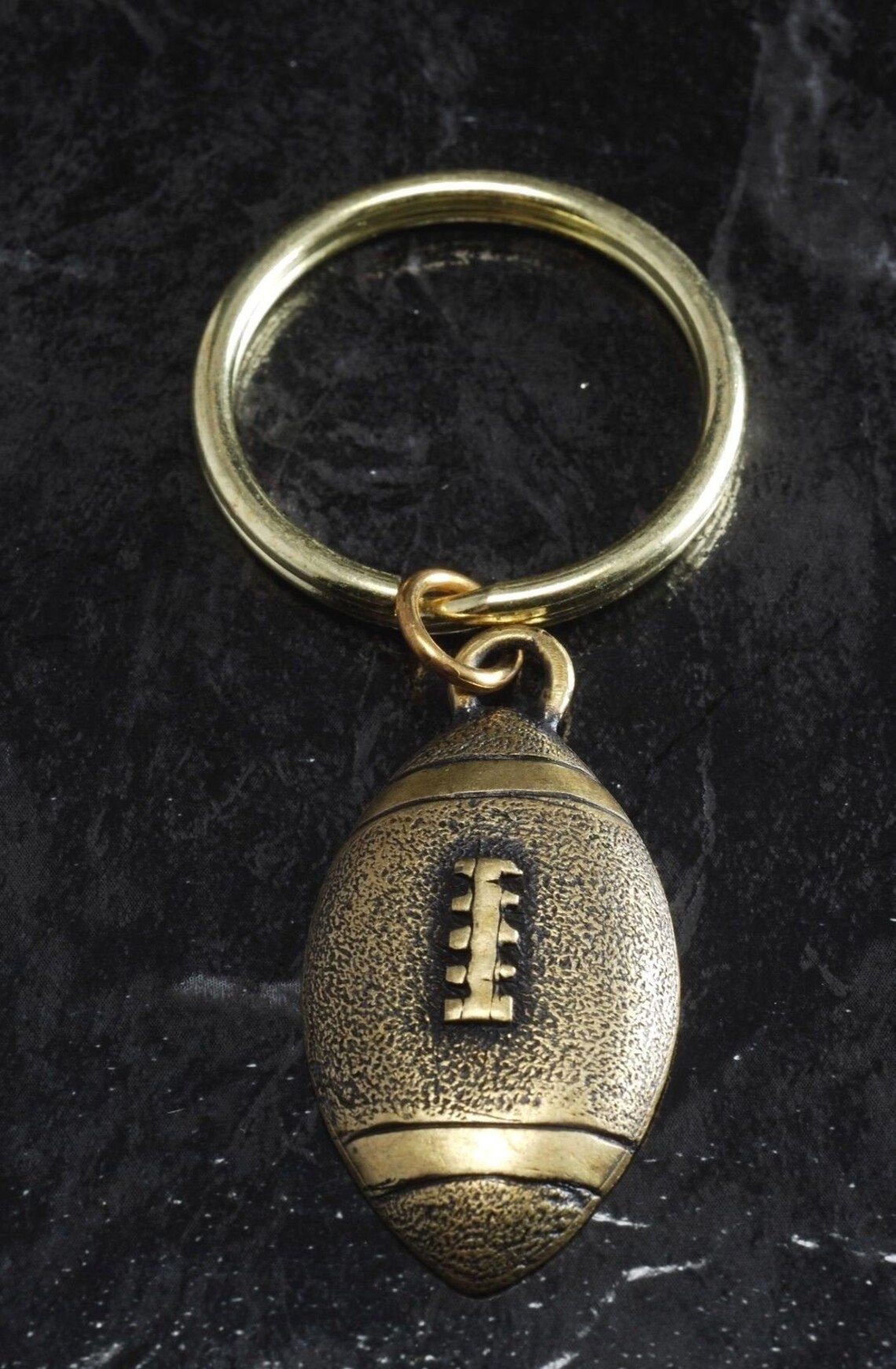 Vintage Football Key Chain Brass Metal Key Fob Accessory 2 - Etsy