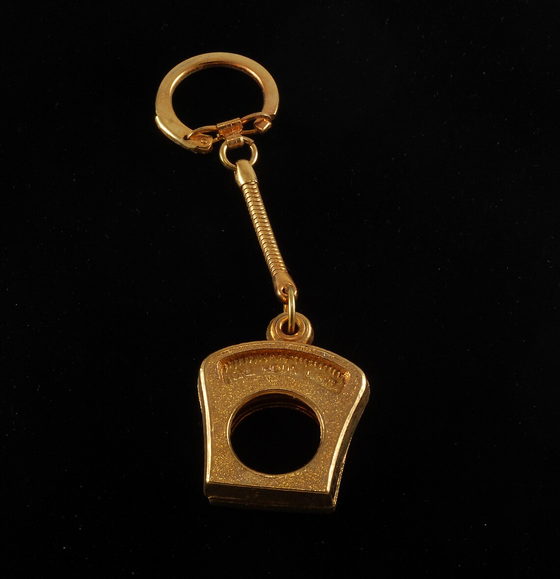 Vintage Keychain Parking Meter Charm Holds a Nickel Gold Tone Metal Key ...